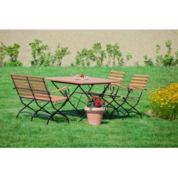 Garten-Essgruppe Merxx "Schlo&szlig;garten", beige (natur), Sitzm&ouml;bel-Sets, Garten-Essgruppe