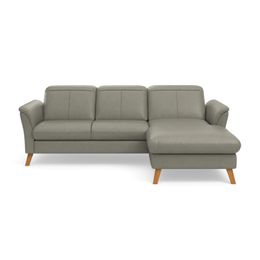 Sit & More Ecksofa SIT & MORE "Romero L-Form", grau, B:245cm H:91cm T:178cm, 100% Polyester, Sofas, Ecksofa, wahlweise mit oder ohne Relax-Funktion, Bettfunktion, Bettkasten