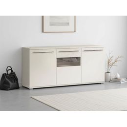 Kommode OTTO HOME "Piano", beige (beige hochglanz), B:180cm H:84,6cm T:45,2cm, Holzwerkstoff, Sideboards, Kommode, Hochglanz UV lackiert, Soft-Close Funktion