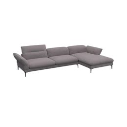 Ecksofa FLEXLUX "Salino, Funktionssofa mit Recamiere, Relaxsofa, Ecksofa", braun (latte), B:340cm H:88cm T:182cm, 100% Polyester, Sofas, Ecksofa, Sofa mit Arm- und Kopfteil-Verstellungen, Kaltschaum & Stahl-Wellen