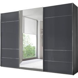 Schwebet&uuml;renschrank STAUD "Sonate Lucca mit Spiegel, Made in Germany", vulkanglas, B:249cm H:240cm T:68cm, Holzwerkstoff, Schr&auml;nke, Schwebet&uuml;renschrank, Mit vier verschiedenen Ausstattungsvarianten