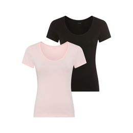 T-Shirt HUGO UNDERWEAR, Damen, Gr. M, open pink 693, Jersey, Obermaterial: 95% Baumwolle, 5% Elasthan, Basic, regular fit, Rundhals, Shirts T-Shirt, regular fit, Rundhals