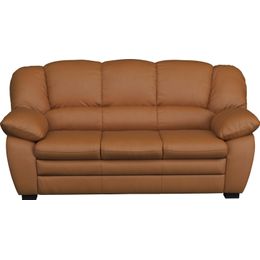 2,5-Sitzer COTTA "Casino", braun (amber), B:191cm H:88cm T:92cm, 100% Echtleder, Sofas, 2 5-Sitzer, Polstergarnitur, auch als Set erh&auml;ltlich