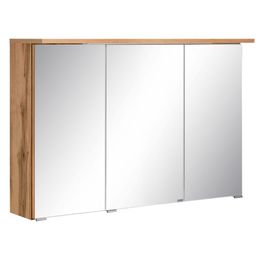 Spiegelschrank Welltime "Ravenna", braun (eichefarben), B:90cm H:68cm T:20cm, Holzwerkstoff, Schr&auml;nke, Spiegelschrank, Breite 90 cm