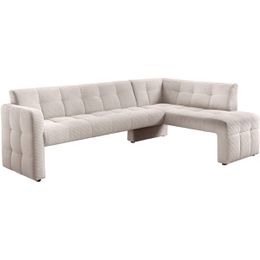 Essbank exxpo - SOFA FASHION "Barista, bequem und elegant, hohe Bodenfreiheit", beige, B:245cm H:83cm T:159cm, Sitzb&auml;nke, Essbank, Eckbank Barista bequem und elegant, hochwertige Detailverarbeitung