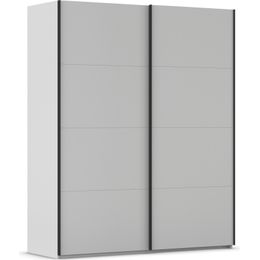 Schwebet&uuml;renschrank Rauch "Kleiderschrank Schrank Garderobe Schlafzimmerschrank SCALE-FYRA", grau (seidengrau, griffleisten schwarz), B:181cm H:223cm T:68cm, Holzwerkstoff, Schr&auml;nke, Schwebet&uuml;renschrank, edle viergeteilte T&uuml;ren viele Farben und Griff-Farben MADE IN GERMANY