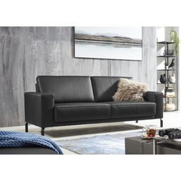 2-Sitzer Home Affaire "Apiro", schwarz, B:158cm H:87cm T:88cm, Sofas, 2-Sitzer, auch mit motorischem Sitzvorzug, Dickleder, Federkern