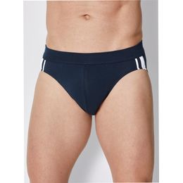 Slip Schiesser, Herren, Gr. 6, 3 Stk., blau (marine), 95% Baumwolle, 5% Elasthan, Unterhosen Slip