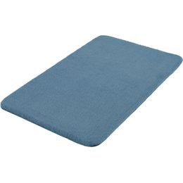 Badematte Kleine Wolke "Cony", blau, H:25mm, Polyester, Badematten, Badematte, Badteppich, Fell-Optik, Uni Farben, besonders weich & kuschelig