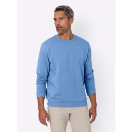 Sweatshirt CLASSIC, Herren, Gr. 60/62, blau (himmelblau), 50% Baumwolle, 50% Polyester, unifarben, Rundhals, Sweatshirts Sweatshirt