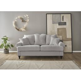 3-Sitzer Home Affaire "WESTMINSTER", grau (lichtgrau), B:200cm H:95cm T:100cm, Sofas, 3-Sitzer, mit Federkern-Polsterung