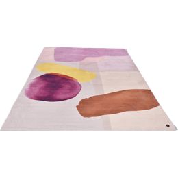 Teppich Tom Tailor HOME "Shapes - THREE", lila (beere), B:140cm H:5mm L:200cm, Polyester, Teppiche, Teppich, Kurzflor, bedruckt, modernes Design