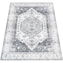 Teppich Paco Home "Cambridge 463", grau, B:60cm H:12mm L:100cm, Polyester, Teppiche, Teppich, Kurzflor, orientalisches Muster, Vintage Design