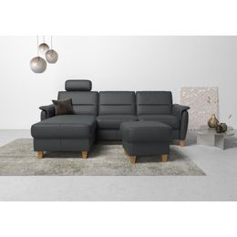Ecksofa Home Affaire "Palmera L-Form, B: 244 cm - OTTO. Verl&auml;ssliche Qualit&auml;t.", schwarz, B:244cm H:89cm T:163cm, Luxus-Microfaser (100% Polyester);Struktur (100% Polyester);Luxus-Microfaser in Lederoptik (100% Polyester), Sofas, Ecksofa, optional Bettfunktion & Bettkasten, Federkern
