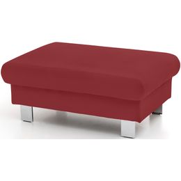 Hocker COTTA "Komaris, B: 100 cm", rot, B:100cm H:45cm, Microfaser PRIMABELLE (100% Polyester);Kunstleder SOFTLUX;Feinstruktur (100% Polyester);Kunstleder SOFTLUX/Struktur (100% Polyester);NaturLEDER, Hocker, Hocker, individuell zu kombinieren