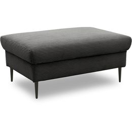 Sitzhocker DOMO collection "Modica", grau, B:99cm H:42cm T:65cm, 100% Polyester, Hocker, Sitzhocker, passend zur Serie, auch in Cord