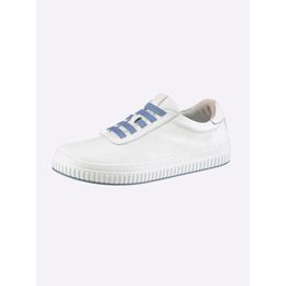 Sneaker Andrea Conti, Damen, Gr. 36, wei&szlig;, blau, Glattleder, Leder, Rindsleder, Schuhe Sneaker