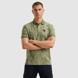 PME-Legend Poloshirt PME LEGEND "Short sleeve polo two tone pique printed", Herren, Gr. XL, gr&uuml;n (quiet gr&uuml;n), Jersey, Obermaterial: 100% Baumwolle, bedruckt, regular fit taillenbedeckt, B&uuml;ndchen, Shirts Poloshirt, mit All-Over Print