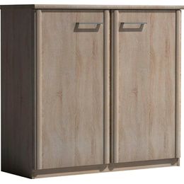 Hochkommode Wiemann "Meran", beige (eiche, s&auml;gerau), B:93cm H:89cm T:37cm, Holzwerkstoff, Sideboards, Hochkommode, vormontiert