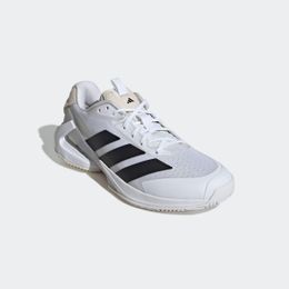 Tennisschuh adidas Performance "ADIZERO UBERSONIC 5 CLAY", Herren, Gr. 46, schwarz-wei&szlig; (cloud wei&szlig;, core schwarz, grau two), Synthetik, Textil, Schuhe Tennisschuh