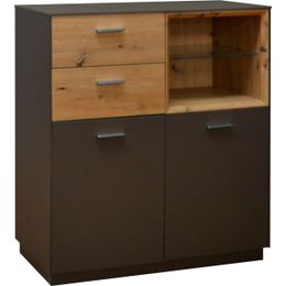 M&auml;usbacher Kommode M&Auml;USBACHER "Frame", braun (lava matt, asteichefarben), B:99cm H:110cm T:41cm, Sideboards, Kommode, Breite 99 cm