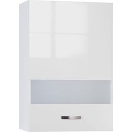 Glash&auml;ngeschrank KOCHSTATION "KS-Cara", wei&szlig; (wei&szlig; gl&auml;nzend, wei&szlig;), B:60cm H:89,6cm T:34,9cm, Schr&auml;nke, Glash&auml;ngeschrank, Breite 60 cm