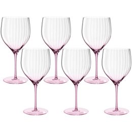 Cocktailglas Leonardo "POESIA", rosa (rose), H:23cm &Oslash;:10,7cm, Kristallglas, Trinkgef&auml;&szlig;e, Cocktailglas, 750 ml, 6-teilig