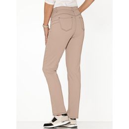 Push-up-Jeans Inspirationen, Damen, Gr. 46, Normalgr&ouml;&szlig;en, beige, 96% Baumwolle, 4% Elasthan, unifarben, lang, Jeans Push-up-Jeans