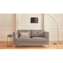 2-Sitzer Trendmanufaktur "Chilltime, elegant und bequem, Komfortsitzh&ouml;he 46cm, hoher Fu&szlig;", beige (portbella), B:167cm H:84cm T:96cm, Sofas, 2-Sitzer, mit eleganter Kreuznaht in den R&uuml;ckenkissen, Breite 167 cm
