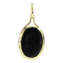 Kettenanh&auml;nger OSTSEE-SCHMUCK "- Marga - Gold 333/000 - Onyx" Gr. 25, gold (gold 333, goldfarben, gelb), Schmuckanh&auml;nger, Damen, Gelbgold 333, Kettenanh&auml;nger