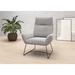 Sessel Home Affaire "Basic Relaxsessel", grau, B:82cm H:102cm T:81cm, 88% Polyester, 12% Polyacryl, Sessel, Sessel, Extra hohe R&uuml;ckenlehne