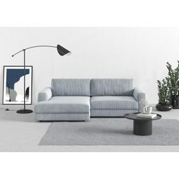 Ecksofa Trendmanufaktur "Bourbon, Mega Designsofa mit tollem Sitzkomfort, Breite 250cm, L-Form", grau, B:250cm H:84cm T:176cm, 92% Polyester, 8% Nylon, Sofas, Ecksofa, extra tiefe Sitzfl&auml;che, wahlweise mit Sitztiefenverstellung