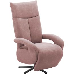 Sit & More TV-Sessel SIT & MORE "Zoe, inkl. Kopfteilverstellung & 360 Drehfunktion", rosa (rose), B:74cm H:112cm T:82cm, 95% Polyester, 5% Polyamid, Sessel, TV-Sessel, wahlweise mit 2 Motoren, Akku & Aufstehhilfe