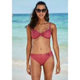 B&uuml;gel-Bikini-Top s.Oliver "Rome", Damen, Gr. 40, Cup B, rot (rostrot), Microfaser, Polyamid, unifarben, Bikini-Oberteile B&uuml;gel-Bikini-Top, in verschiedenen Unifarben