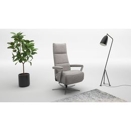 Sit & More TV-Sessel SIT & MORE "Vario Comfort, inkl. Kopfteilverstellung & 360 Drehfunktion", silber, B:70cm H:124cm T:85cm, 100% Polyester, Sessel, TV-Sessel, inkl. Herz-Waage-Funktion & 3 Motoren, H&ouml;he der Armlehnen 64cm