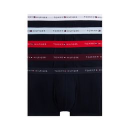 Trunk "5P TRUNK WB", Herren, Gr. S (48), 5 Stk., wh, ves bl, pr rd, d sk, dp brg, Jersey, Obermaterial: 95% Baumwolle, 5% Elasthan, Tommy Hilfiger Underwear, k&ouml;rpernah, Unterhosen Trunk, mit Tommy Hilfiger Logo-Elastikbund, Signature Kollektion