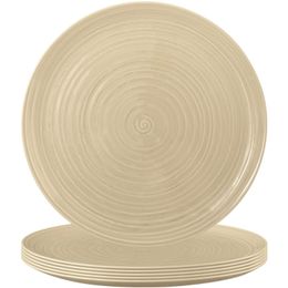 Pizzateller Seltmann Weiden "Pizzateller Terra &oslash; 31,5 cm 6er Set", beige (sandbeige), L:31,5cm, Speiseteller, Pizzateller