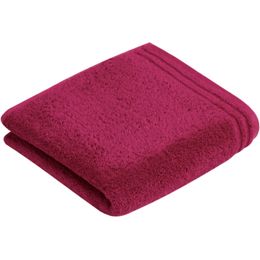 Badetuch Vossen "Calypso Feeling", lila (cranberry), B:60cm L:110cm, Walkfrottee, Obermaterial: 100% Baumwolle, Handt&uuml;cher, Badetuch, mit schmaler Bord&uuml;re, aus 100% hochwerter Baumwolle, Vegan, einfarbig