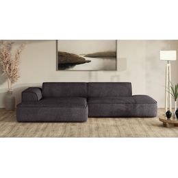 Ecksofa exxpo - SOFA FASHION "Billund modernes Designsofa, bequem und elegant, Breite 294cm, L-Form", blau graphite, B:294cm H:71cm T:165cm, Sofas, Ecksofa, modern, L-form, Wellenfedern, inklusive 2x Nierenkissen