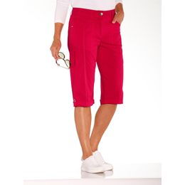 Bermudas Casual Looks, Damen, Gr. 48, Normalgr&ouml;&szlig;en, rot, 98% Baumwolle, 2% Elasthan, unifarben, kurz, Hosen Bermudas