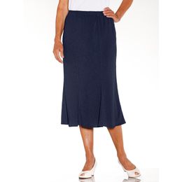 Schlupfrock Classic Basics, Damen, Gr. 48, blau (marine), 98% Polyester, 2% Elasthan, unifarben, wadenlang, R&ouml;cke Schlupfrock