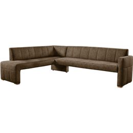 Essbank exxpo - SOFA FASHION, choccolate, B:265cm H:83cm T:199cm, Sitzb&auml;nke, Essbank, elegant und modern mit hohem Sitzkomfort