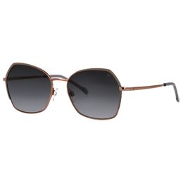 Sonnenbrille Titanflex "826703", Damen, bronze, matt, metallic, Sonnenbrillen Sonnenbrille, Form Feminin, Titanflex Logo auf Glas und B&uuml;gel, Polyamid UV 400
