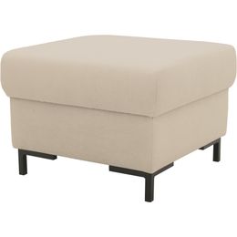 Polsterhocker Home Affaire "Jamie 2", beige, B:54cm H:45cm T:54cm, 100% Polyester, Hocker, Polsterhocker, auch in Cord, passend zur Serie, B/T/H: 54/54/45 cm