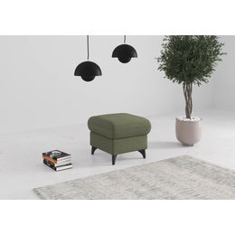 Sit & More Polsterhocker SIT & MORE "Glendale", olive, B:58cm H:48cm T:58cm, 95% Polyester, 5% Polyamid, Hocker, Polsterhocker, mit Stauraum