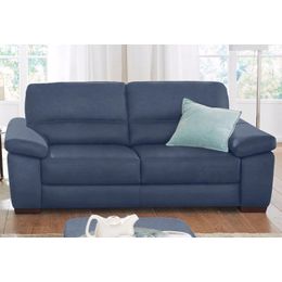 2-Sitzer Calia italia "Gaia, Sofa im edlen Design und mit erstklassigem Sitzkomfort", blau, B:177cm H:92cm T:97cm, Luxus-Microfaser Ginevra (100% Polyester), Sofas, 2-Sitzer, aus pflegeleichtem Luxus-Microfaser Ginevra Hydro Care
