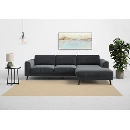 Ecksofa Trendmanufaktur "Lumber Jack, elegantes Designsofa, zeitlos modern, hoher Sitzkomfort", grau (anthrazit), B:280cm H:85cm T:167cm, 88% Polyester, 12% Polyacryl, Sofas, Ecksofa, wahlweise mit Bettfunktion u. Bettkasten, L-Form