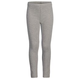 Leggings happy girls, M&auml;dchen, Gr. 92, N-Gr, grau (grau melange), Jersey, Obermaterial: 95% Baumwolle, 5% Elasthan, unifarben, skinny fit kn&ouml;chellang, Hosen Leggings, in Basic-Form