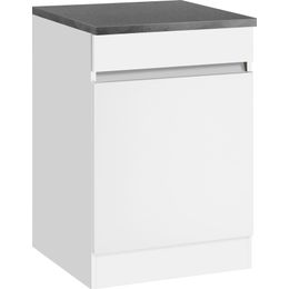 Sp&uuml;lenschrank Optifit "Roth", wei&szlig; (wei&szlig;, wei&szlig;, anthrazit), B:60cm H:88cm T:60cm, Schr&auml;nke, Sp&uuml;lenschrank, Breite 60 cm