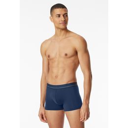 Boxershorts Schiesser "Pure Micro", Herren, Gr. 9, blau (801, admiral), Microfaser, Obermaterial: 75% Modal, 15% Polyester, 10% Elasthan, unifarben, eng, Unterhosen Boxershorts, mit extra softem, &uuml;berzogenem Bundgummi